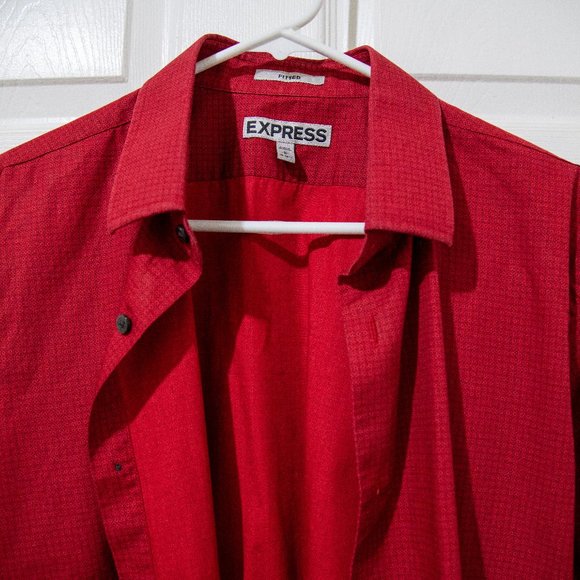 Express | Shirts | Express For Men Dress Shirt Red | Poshmark
